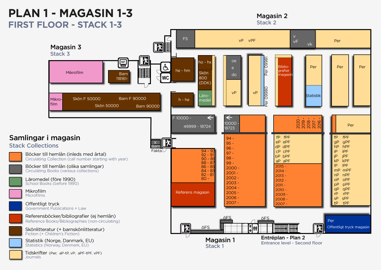 Maps of our libraries